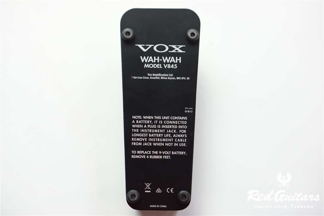 VOX V845 - Wah Pedal | Red Guitars Online Store